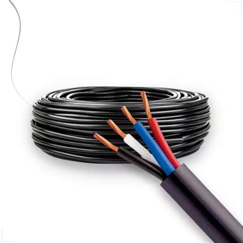 Fio Cabo Pp Cobre 4x6 Mm 4 Vias 6 Milimetros Rolo C 100mts Parcelamento Sem Juros