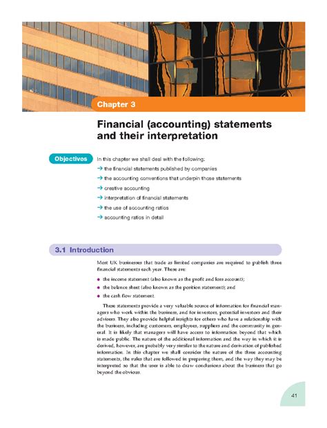 Business Finance Chapter 3 Chapter 3 Financial Accounting