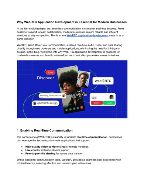 Ppt Why Webrtc Application Development Is Essential For Modern