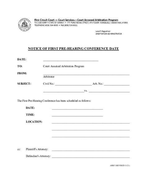 Get The Notice Of First Pre Hearing Conference Date Fill Out And Sign Online Dochub