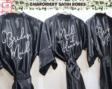 Personalized Robe Custom Embroidered Robes Bridal Robes Wedding Robes