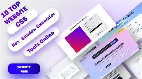 10 Top Website Css Generator Tools Free Box Shadow Youtube