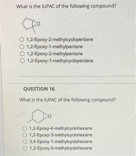 Solved What Is The Iupac Of The Following Compound