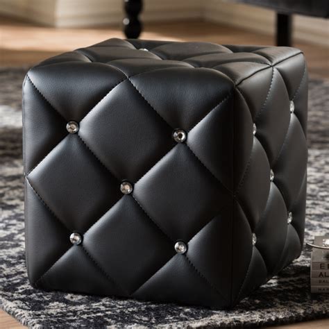 Mikhela Faux Leather Ottoman Designer Review And Photo