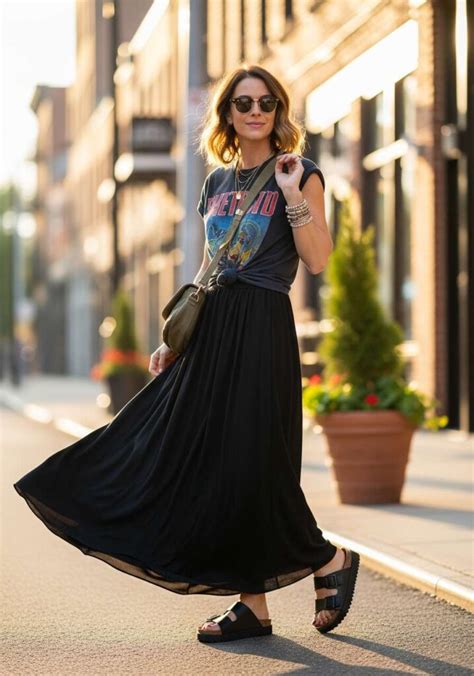 15 Black Maxi Skirt Outfit Ideas For Every Season And Occasion