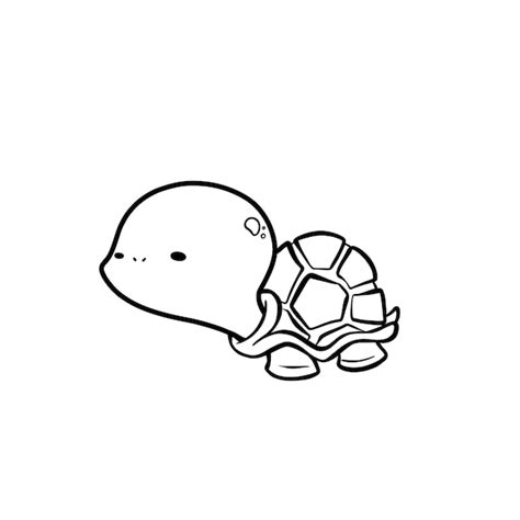 Premium Vector Hand Drawn Turtle Outline Illustration