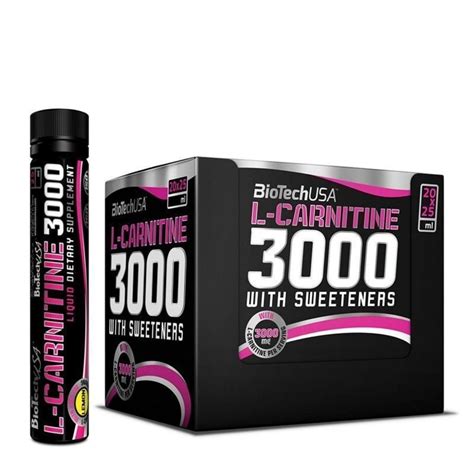 Карнитин BioTech USA L-Carnitine 3000, Течен, Лимон, 20 ампули - eMAG.bg