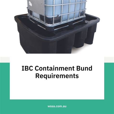 Ibc Containment Bunds Requirements Wssa