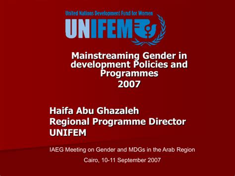 Gender Mainstreaming