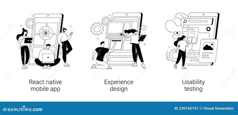 Mobile App Development Process Abstract Concept Vector Illustrations Stock Illustration