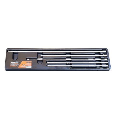 SP Tools SP20987 1 4 3 8 1 2 Square Drive 6 Piece Long Wobble Bar Extension Set 1 2