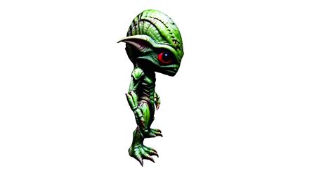 Mini Alien 3d Model Extraterrestrial Visitor 3d Model Cgtrader