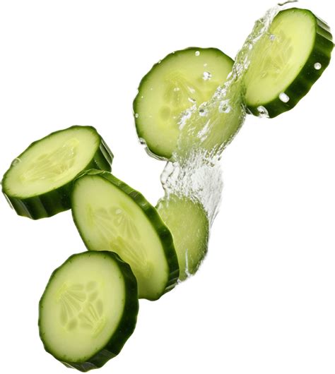 Falling Cucumber Slices Png With Ai Generated 34338715 Png