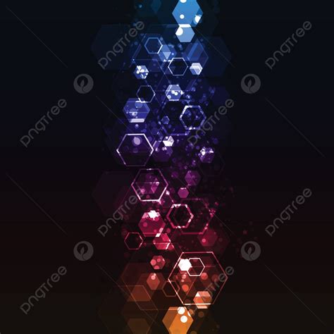 Design Of Glowing Hexagons In Futuristic Abstract Art Vector Futuristic Geometric Technology