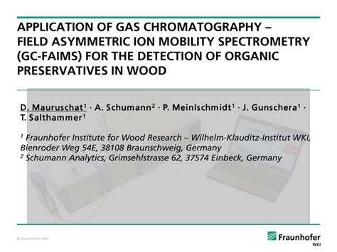 Pdf Application Of Gas Chromatography Field Asymmetric Ion Mobility Spectrometry Gc Faims