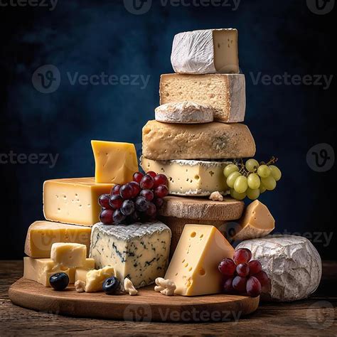 Realistic Photo Of Several Kind Of Cheese Close Up Food Photography