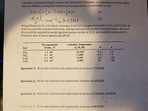 Solved Consider A Cylindrical Batch Reactor OF CONSTANT Chegg