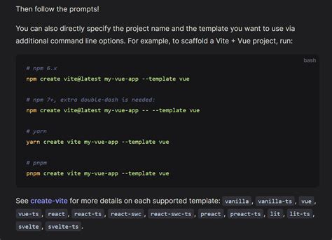 Create Vite Can T Startup A Project Without Interactive CLI Issue Vitejs Vite GitHub