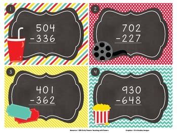 Subtraction Across Zeros Task Cards By Teaching With Powers TPT