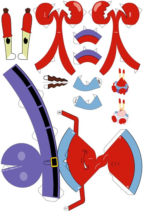 종이인형 만들기 스폰지밥 스펀지밥 뚱이 집게사장 종이인형 도안 네이버 블로그