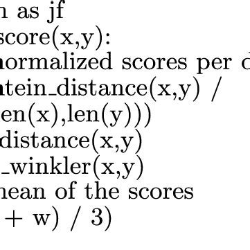Using Python To Compute Similarity Scores For Matching Download Scientific Diagram