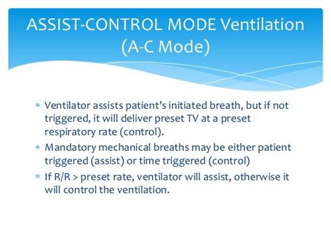 Modes Of Ventilation