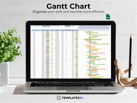 Gantt Chart Project Tracker Excel Spreadsheet Template Project Management Timeline Template
