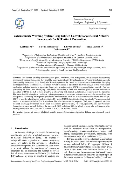pdf cybersecurity warning system using diluted convolutional neural