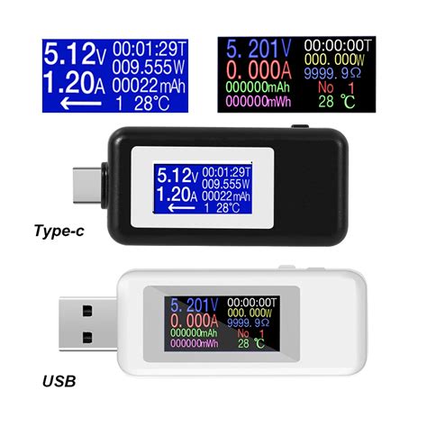 Type C USB Tester DC Digital Voltmeter Usb Tester Voltage Current Meter Ammeter Detector Power