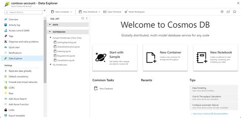 enable notebooks in the azure cosmos db account preview microsoft docs