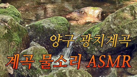6월의 광치계곡 물소리새소리 Asmr Youtube