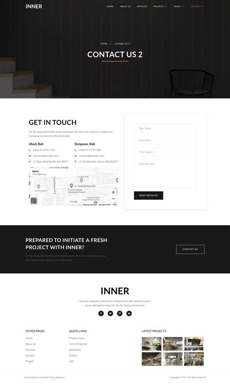 Inner Interior Design And Architecture Template Kit Wp Template Kits Ft Architect