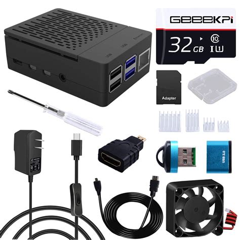 Buy GeeekPi Case With PWM Fan For Raspberry Pi 4 18W 5V 3 6A Power Supply For Raspberry Pi 4