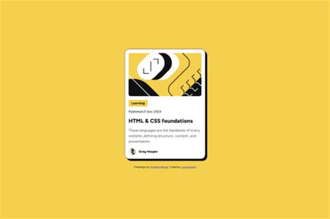 Frontend Mentor Using Css Grid And Flex Coding Challenge Solution