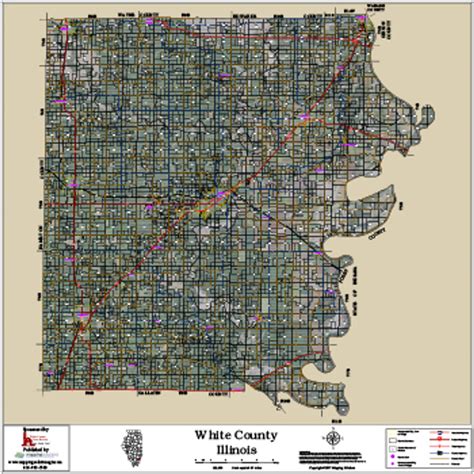 White County Illinois 2018 Aerial Wall Map White County Illinois 2018