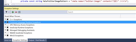 Visual Studio Tips Exceptions Break Points