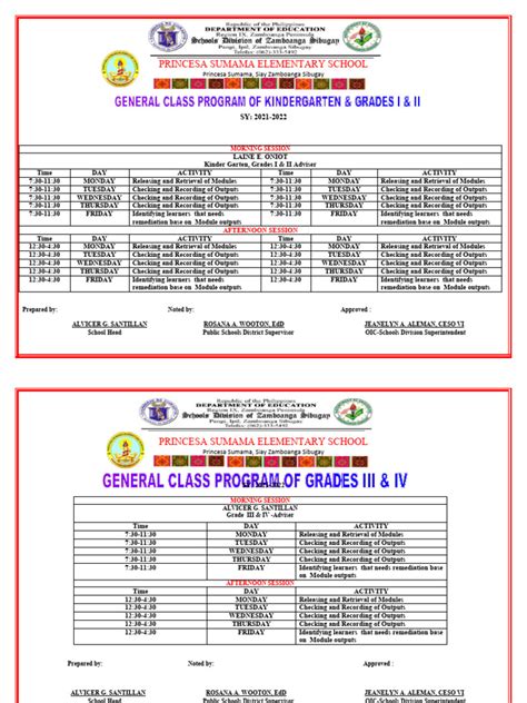 General Class Program 2021 2022 Pdf