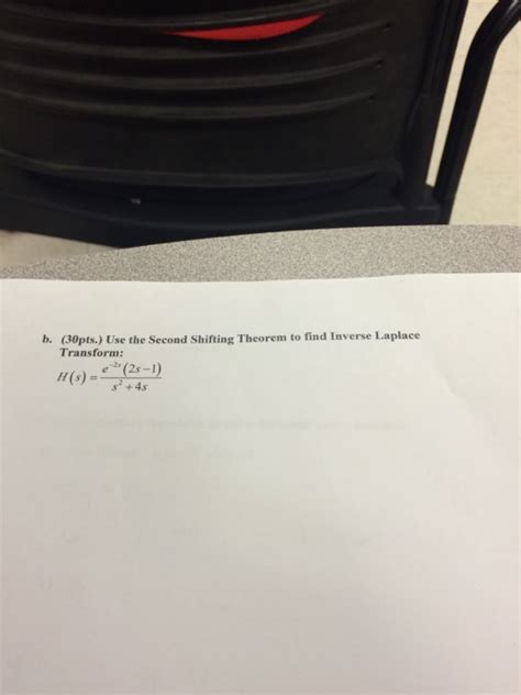 solved 30pts use the second shifting theorem to find