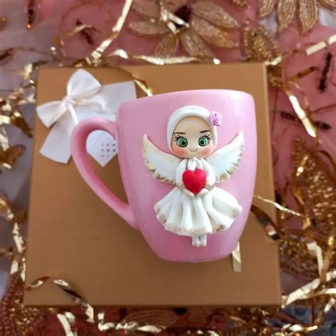 خرید و قیمت ماگ عروسکی جشن تکلیف دخترانه از جنس خمیر ایتالیایی از غرفه