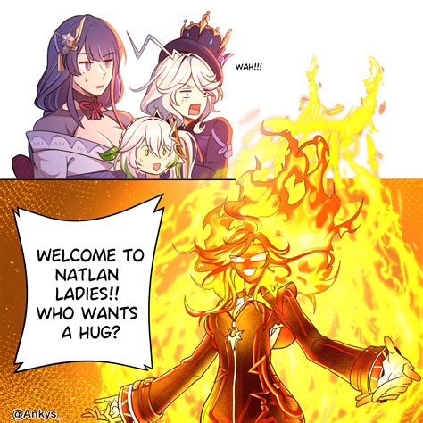 Raiden Shogun Furina Nahida And Mavuika Genshin Impact Drawn By