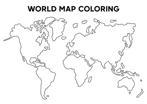 Coloring Pages World Map Image To U