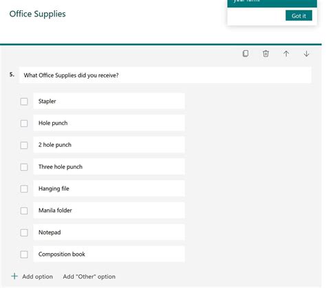 Trying To Create A Form Where The User Can Make Multiple Choices And Then Input A Quantity For