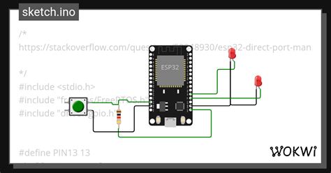 Gpio Direct Manipulation W Input Arduino Ok Wokwi Esp32 Stm32