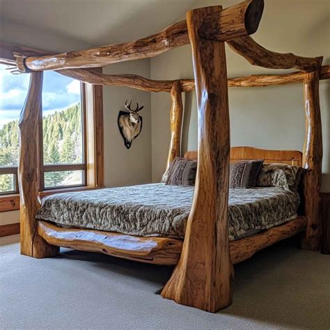 10 Rustic Diy Wooden Bed Frame Ideas For A Cozy Handmade Touch