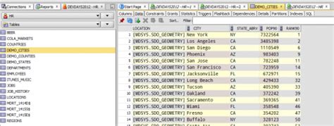 Oracle Sql Developer Database Object Shortcuts