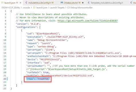 Freertos Awareness For J Link Debug Connection MCU On Eclipse