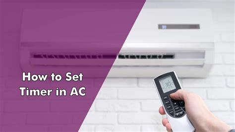 How To Set Up Air Conditioner Timer