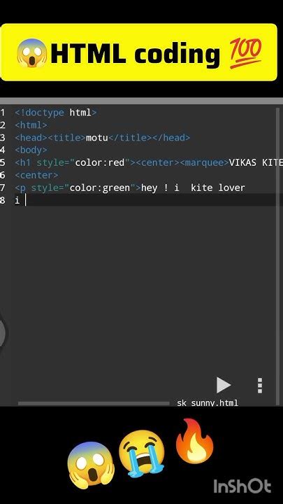 😱html Coding 🔥ll Shorts Trendingshorts 📑codewithharry Stp 💯 Youtube
