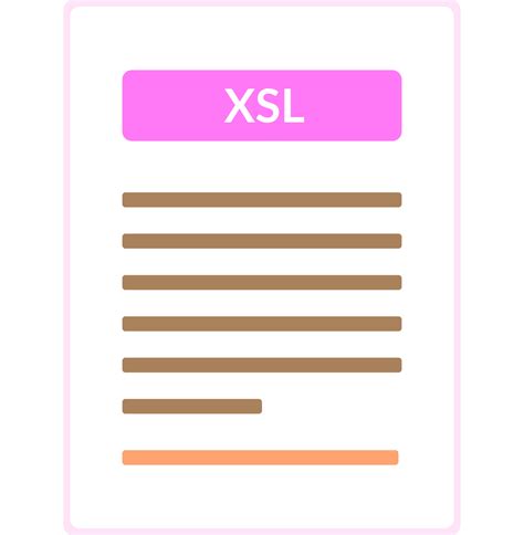 Xsl Line Document Icon PNG