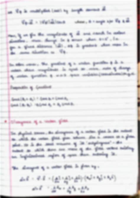 Solution Vector Integration Del Operator Gradient Of A Scalar Field Divergence Of A Vector